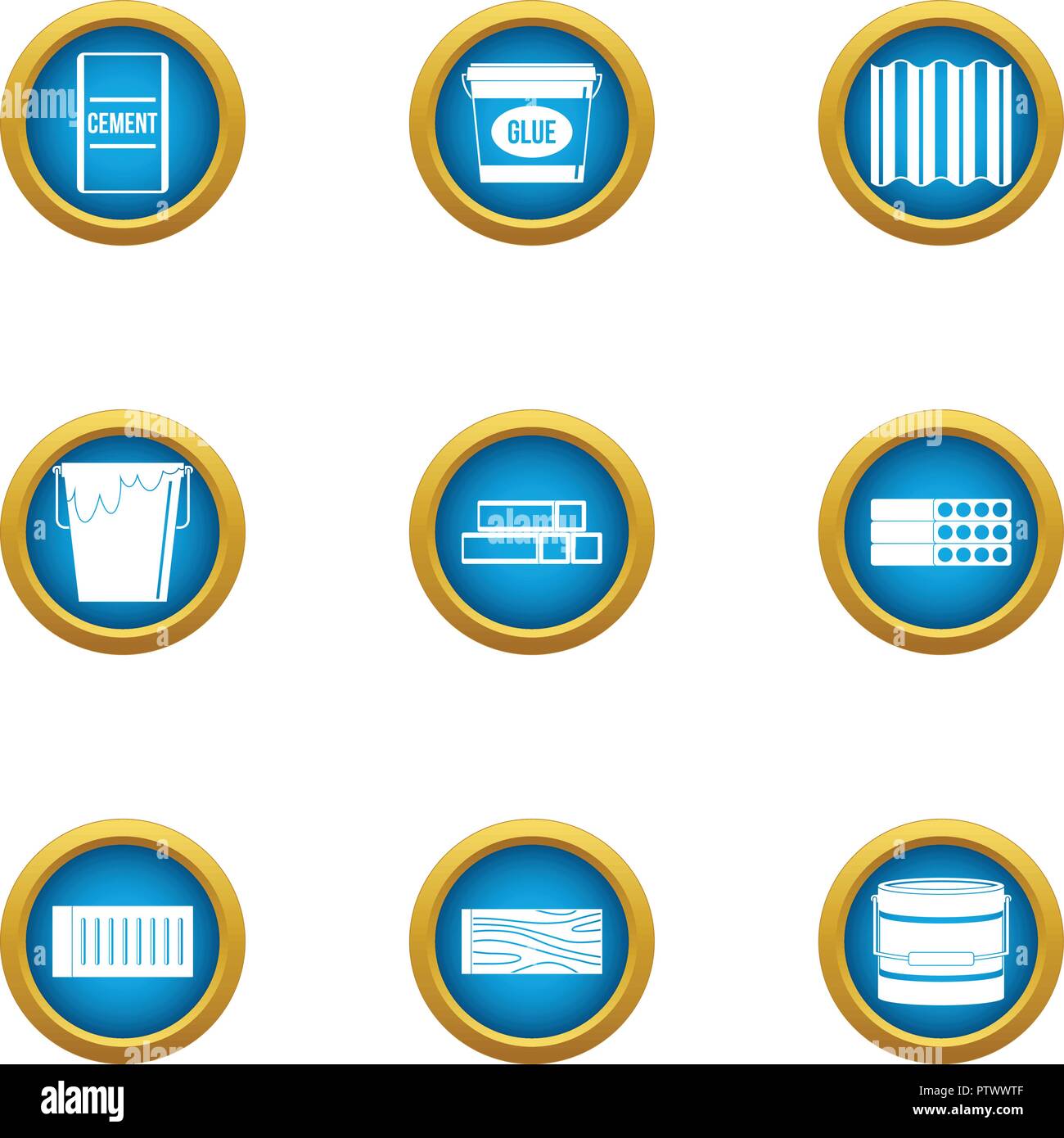 Sticky mass icons set, flat style Stock Vector Image & Art - Alamy