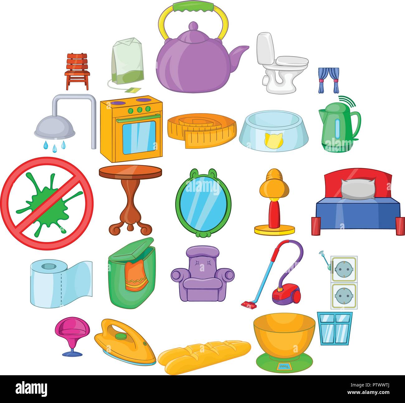 Quarter icons set, cartoon style Stock Vector Image & Art - Alamy