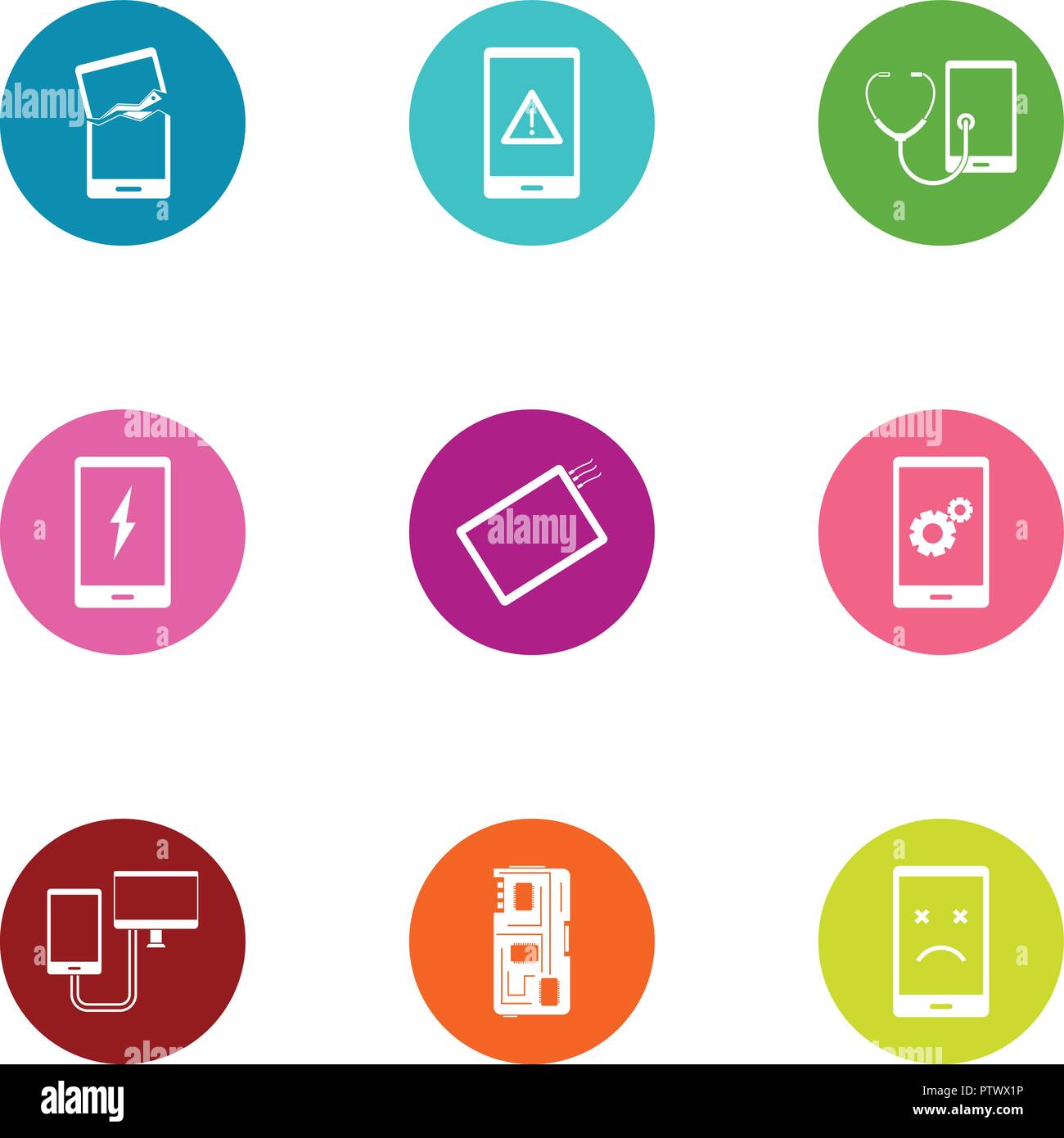 Broken lcd tv Stock Vector Images - Alamy