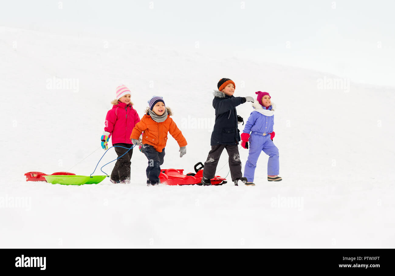 Kids sleigh hi-res stock photography and images - Alamy