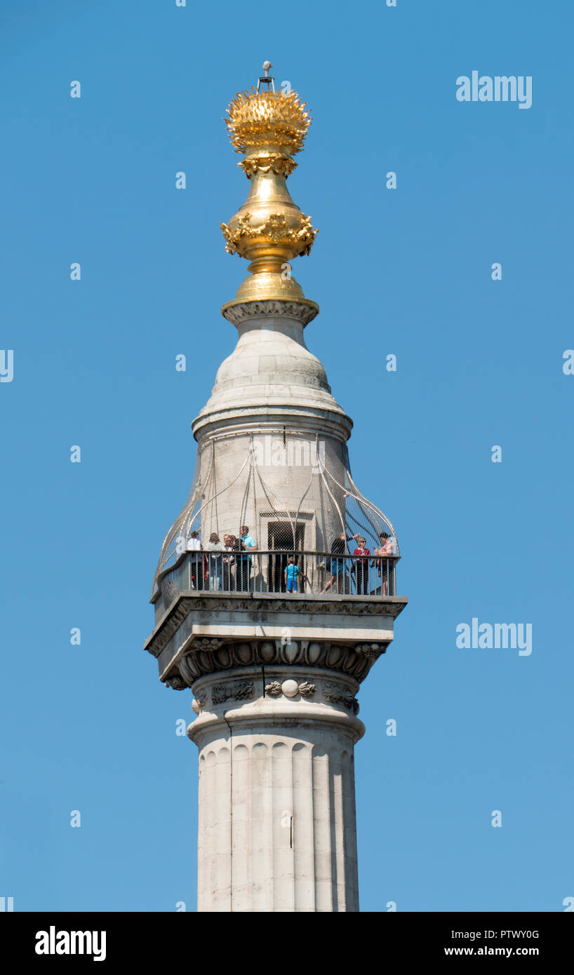 The Monument or Monument to the Great Fire of London is a Doric Column ...