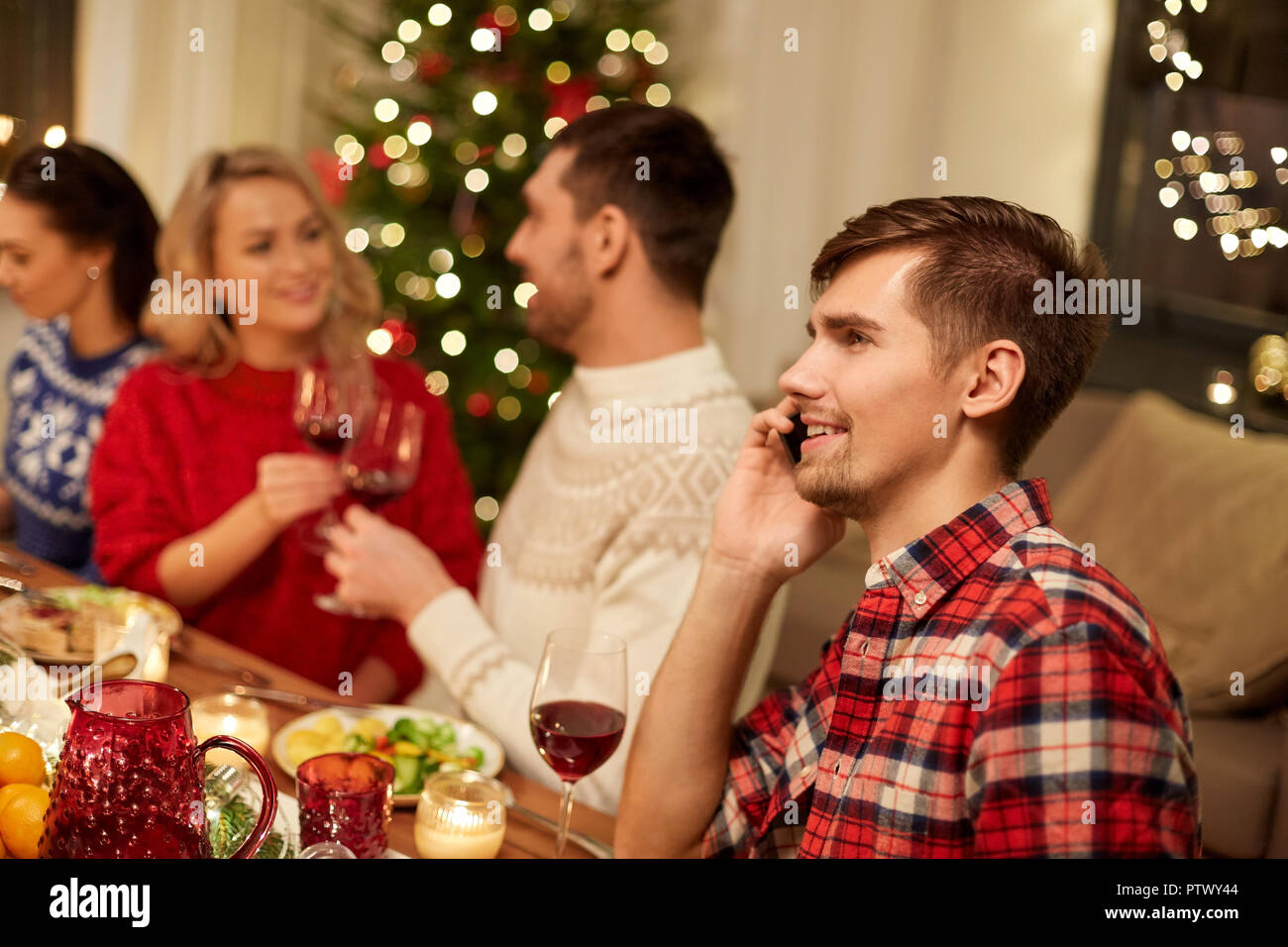 Hispanic man dinner party hi-res stock photography and images - Alamy