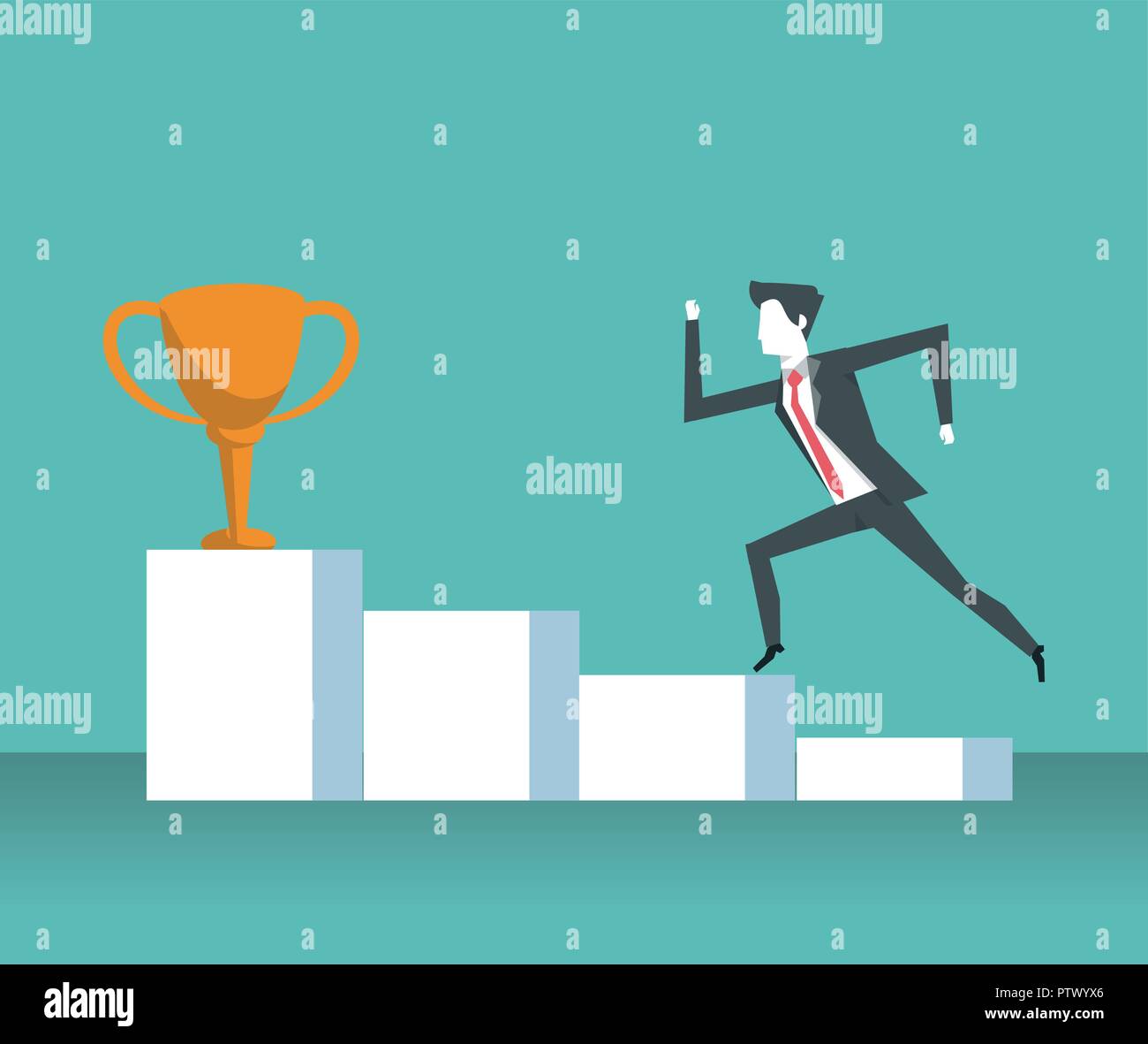 big idea businessman working hard vector illustration graphic design ...