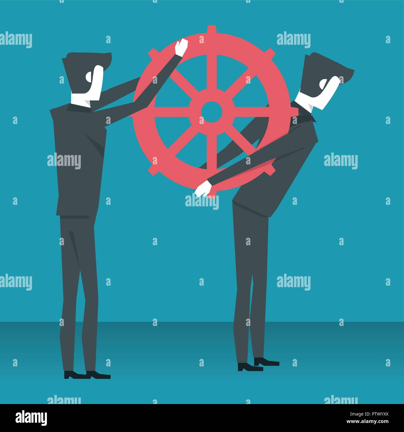 Business partners working together vector illustration graphic design ...