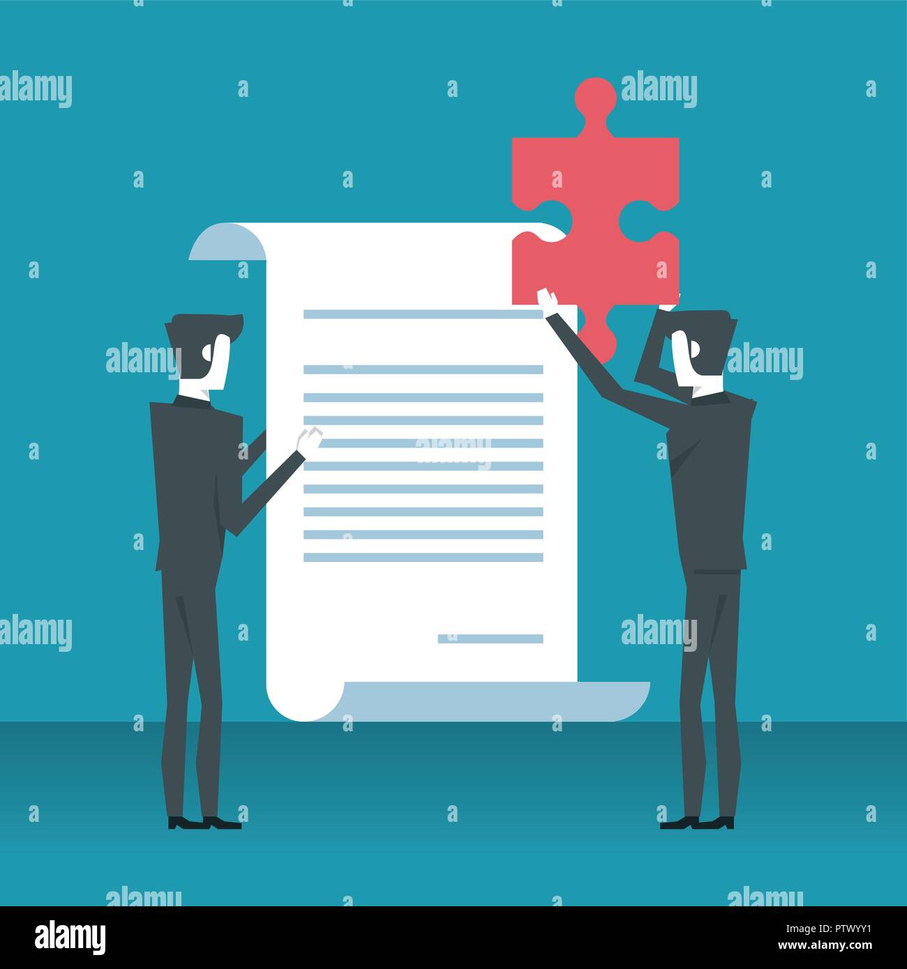 Business partners problem solving vector illustration graphic design ...