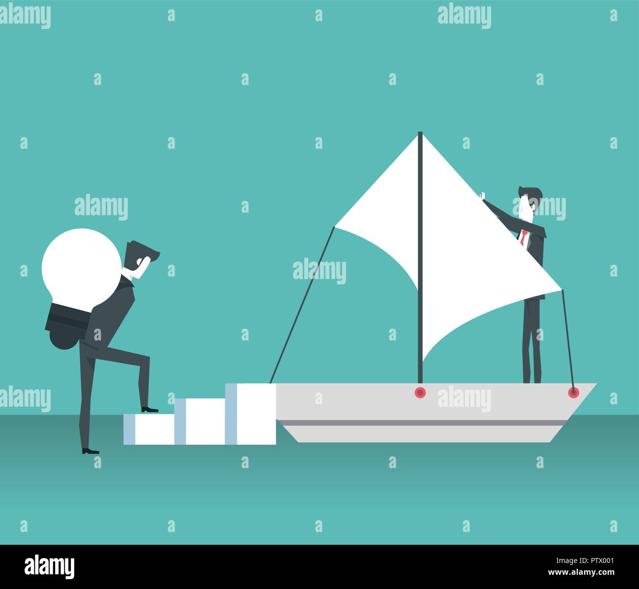 Businessman navigating Stock Vector Images - Alamy