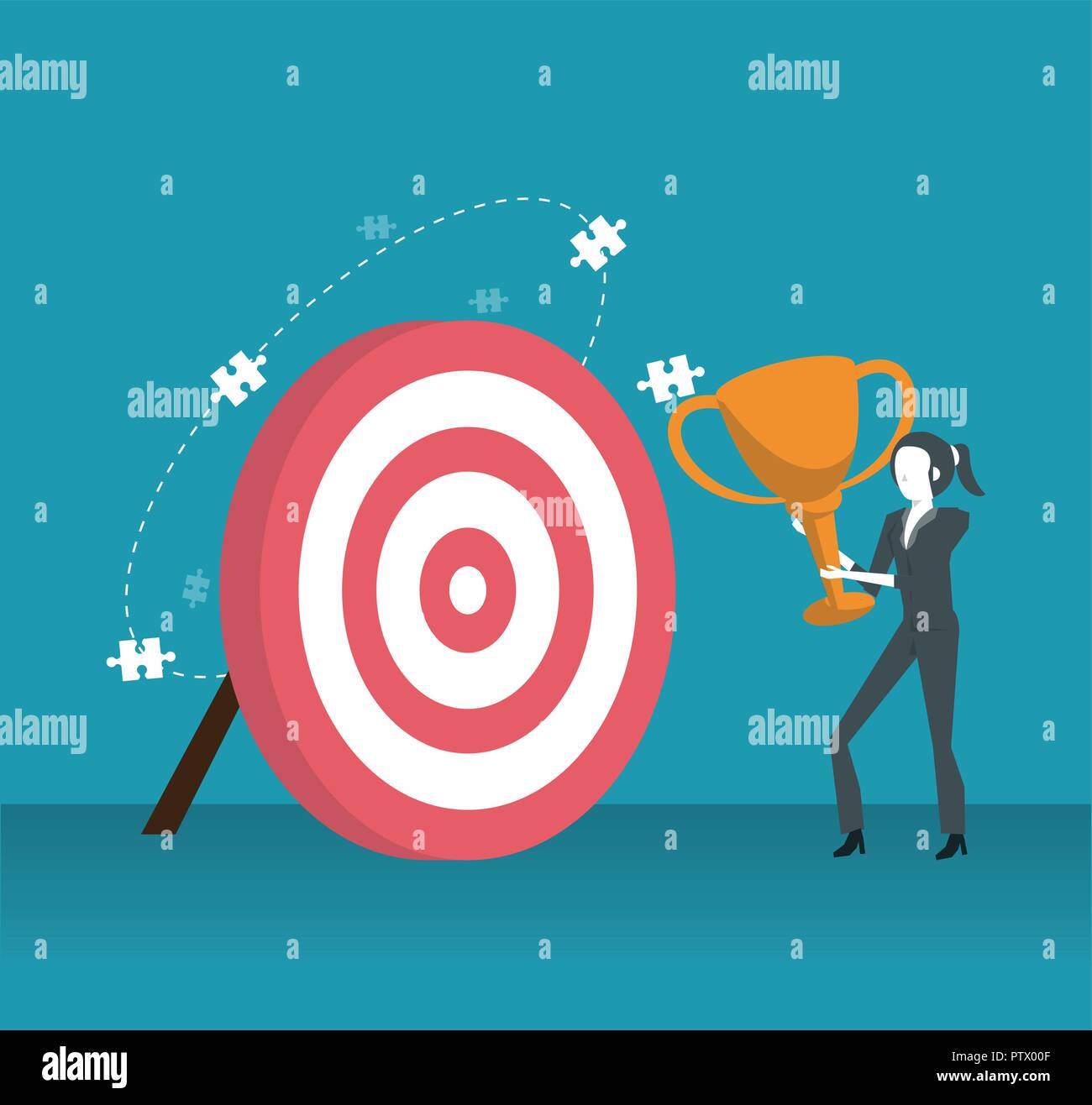 successful businesswoman cartoon vector illustration graphic design ...