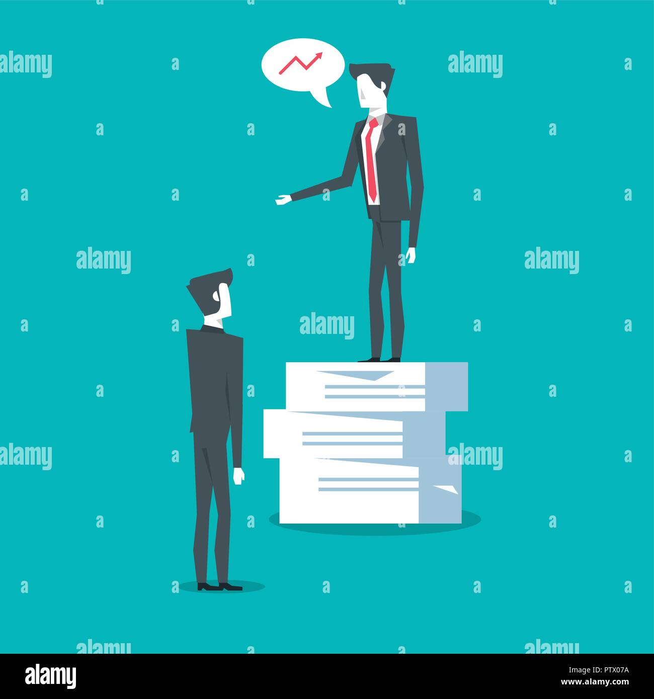 businessman mentoring and coaching for success vector illustration ...