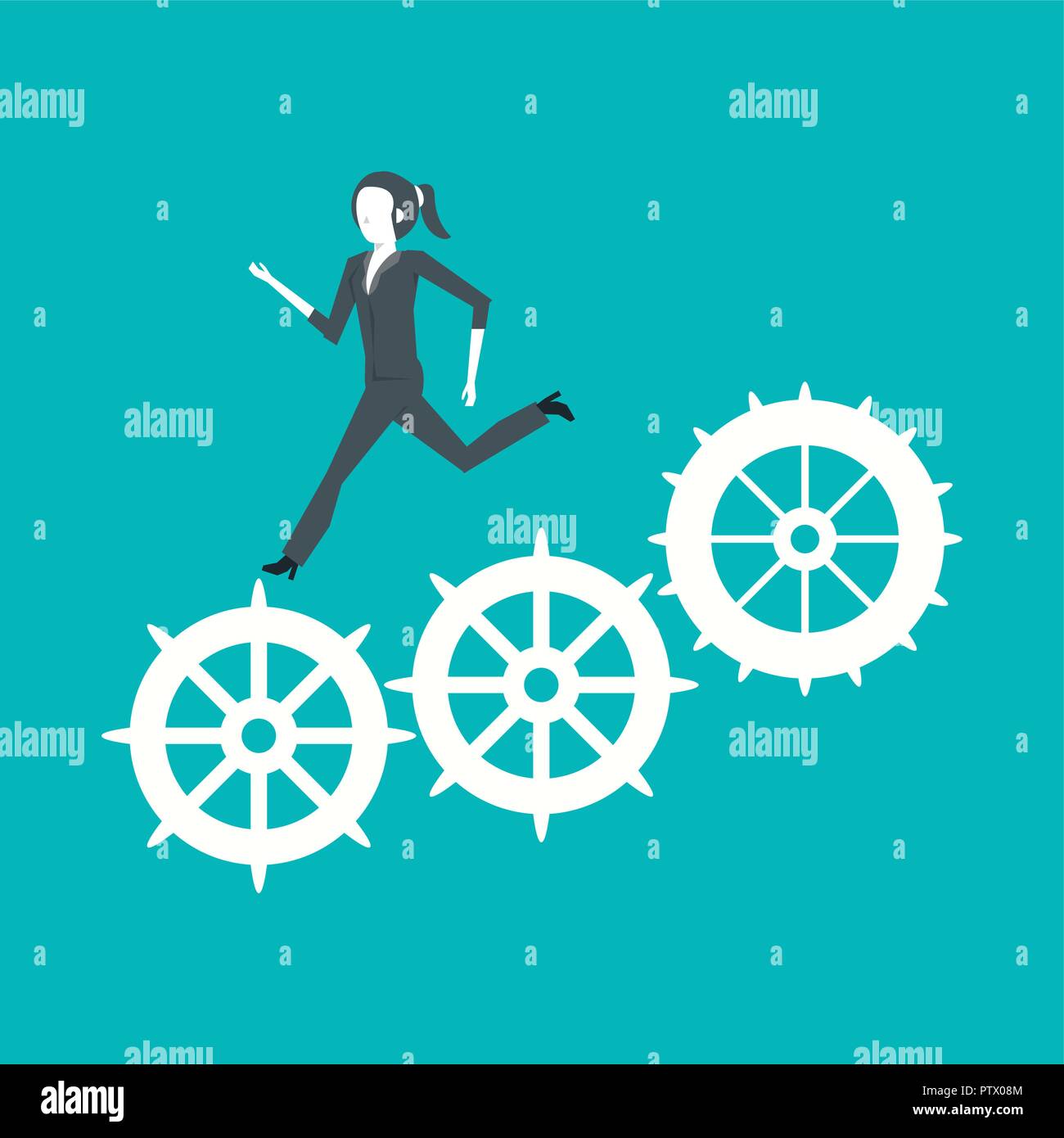 hardworking business leader vector illustration graphic design Stock ...