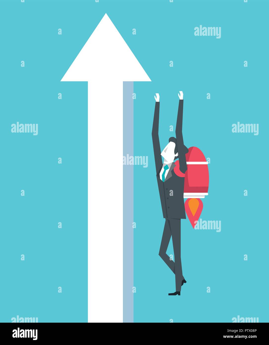 businessman leading the way to success vector illustration graphic ...