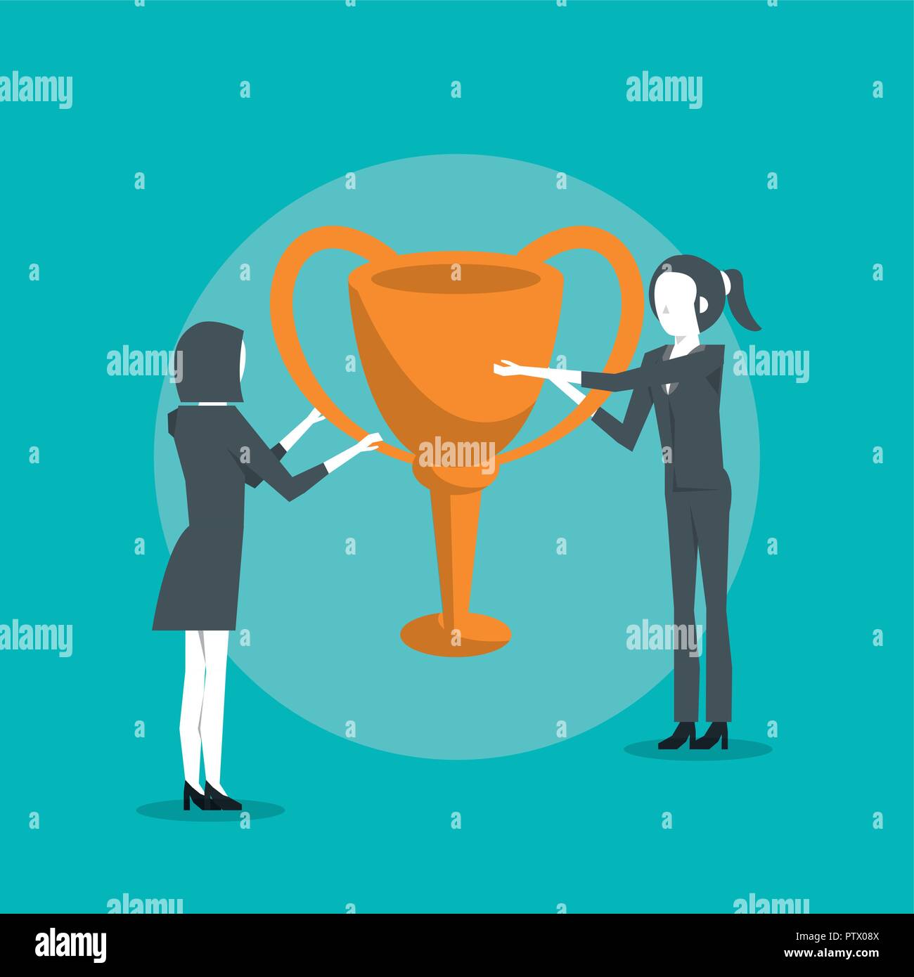 Business partners celebrating success vector illustration graphic ...