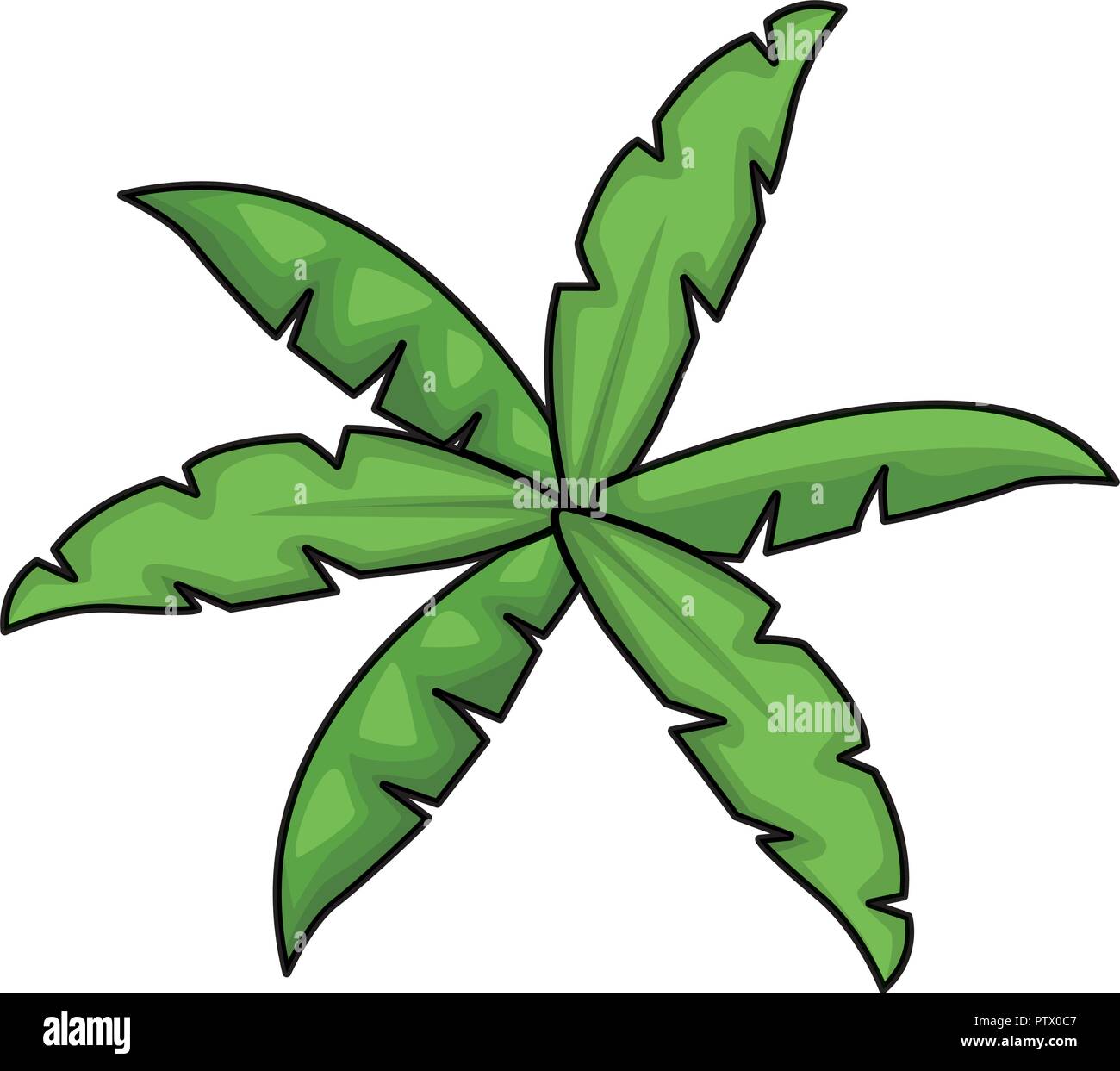 Leaves nature cartoon vector illustration graphic design Stock Vector ...