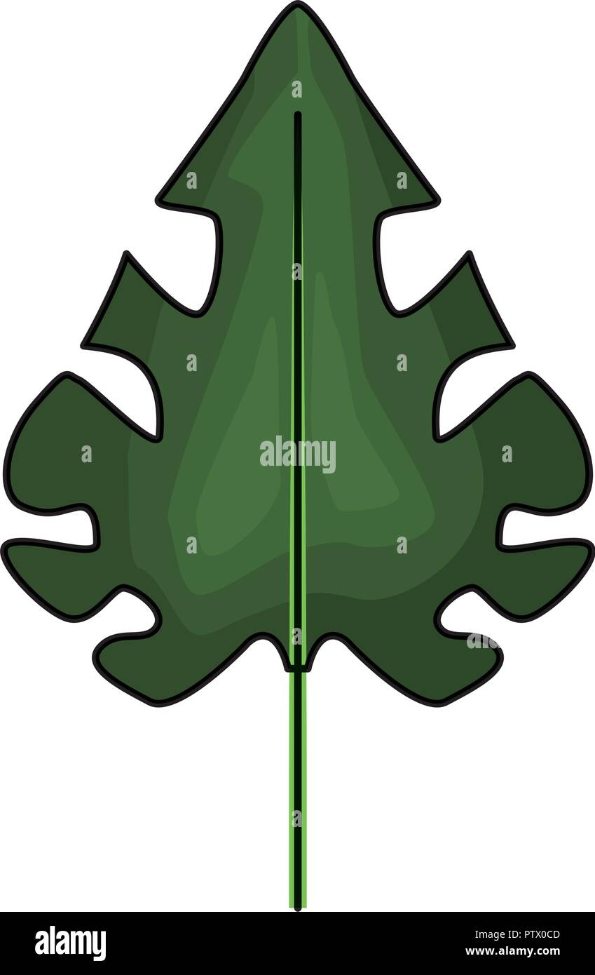 Leaf nature cartoon vector illustration graphic design Stock Vector ...