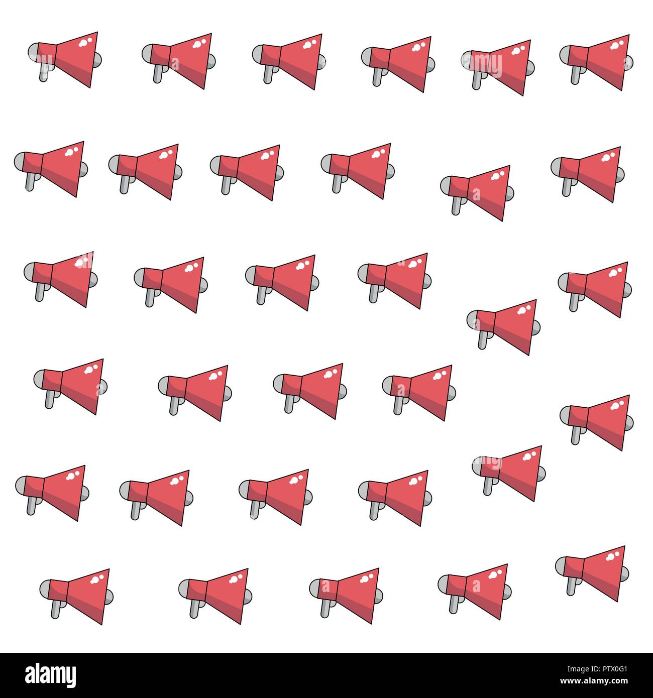 Bullhorn pattern background cartoons vector illustration graphic design ...