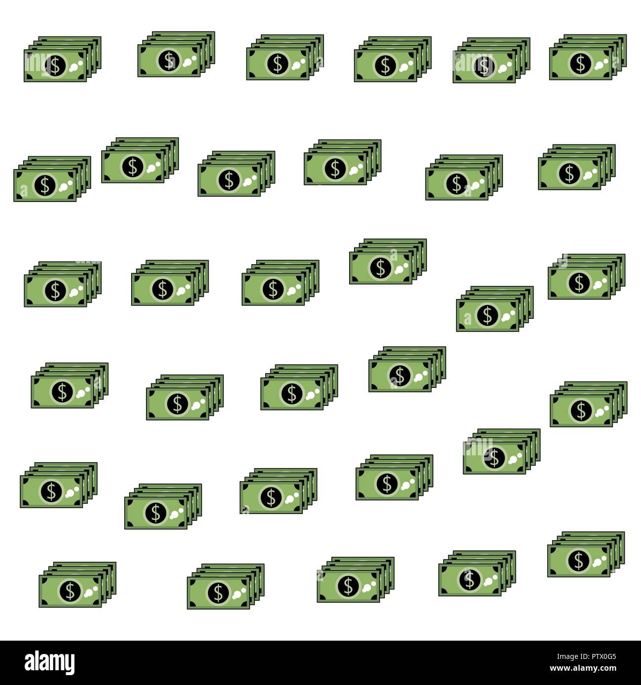 cash pattern background cartoons vector illustration graphic design ...