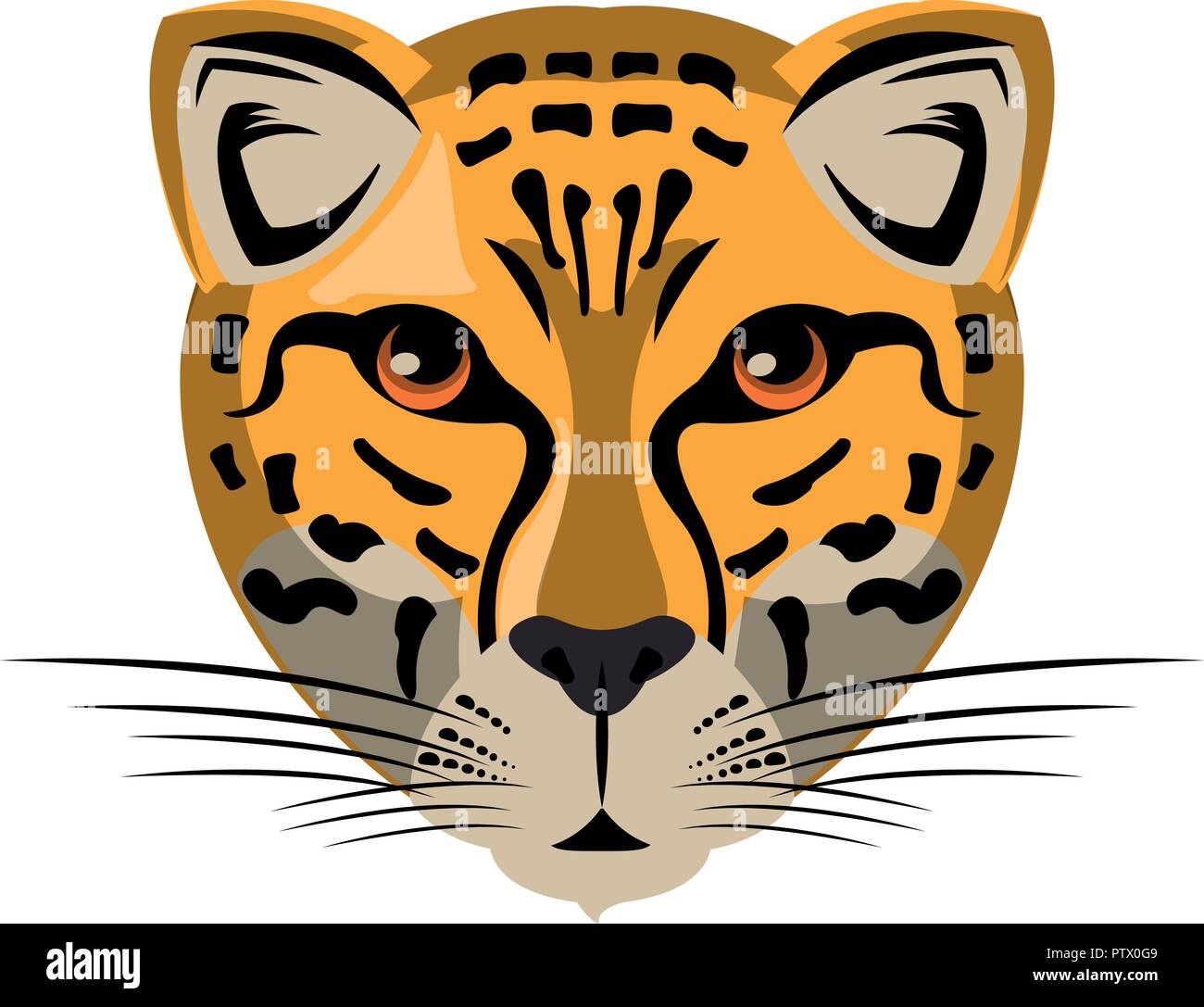 Leopard face cool sketch vector illustration graphic design Stock ...