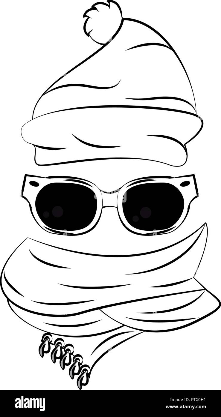 Winter scarf design cloth Black and White Stock Photos & Images - Alamy