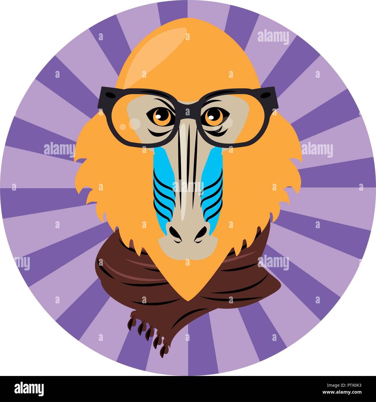 Hipster mandrill cool sketch Stock Vector Image & Art - Alamy