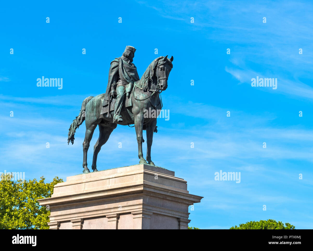 Giuseppe Garibaldi statue in Janiculum. Rome, Italy Stock Photo - Alamy