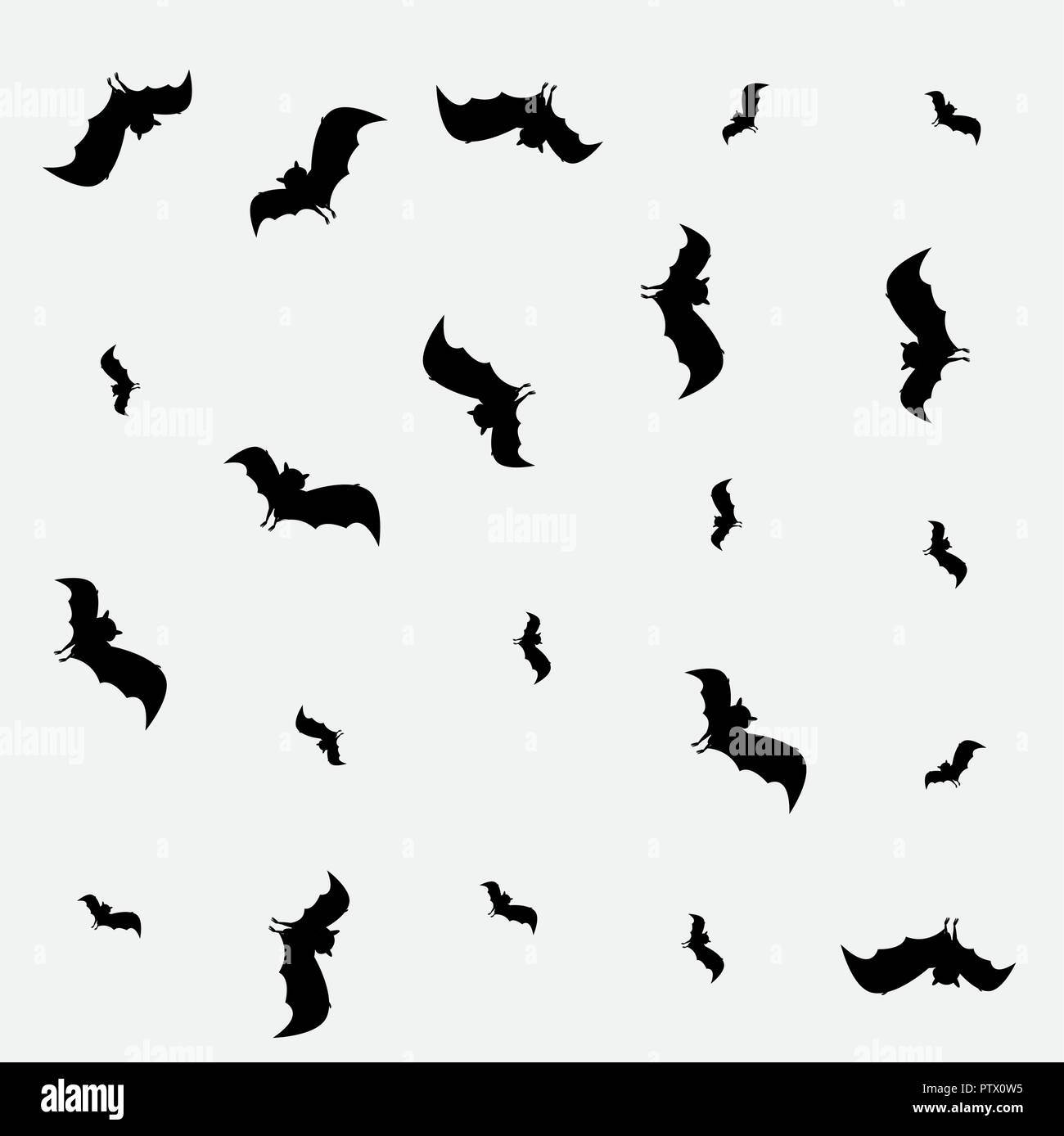 happy halloween bats flying background vector illustration Stock Vector ...