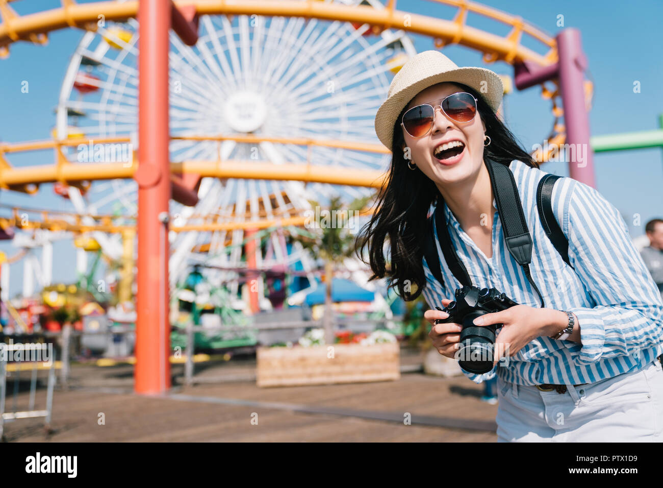 Fairground laughing lady hi-res stock photography and images - Alamy