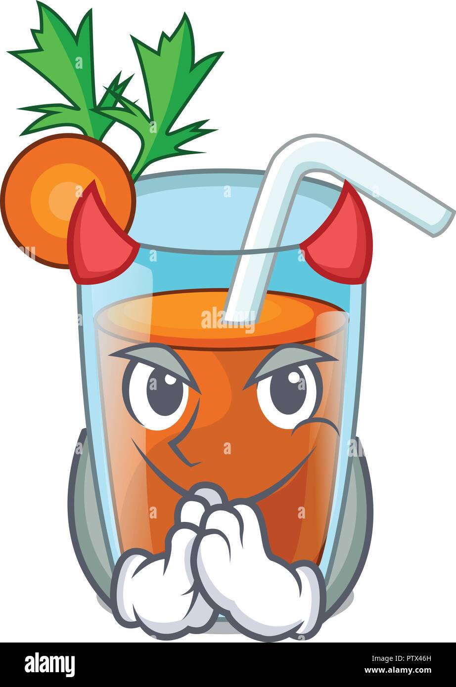 Devil fresh smoothie carrot in cartoon table Stock Vector Image & Art ...