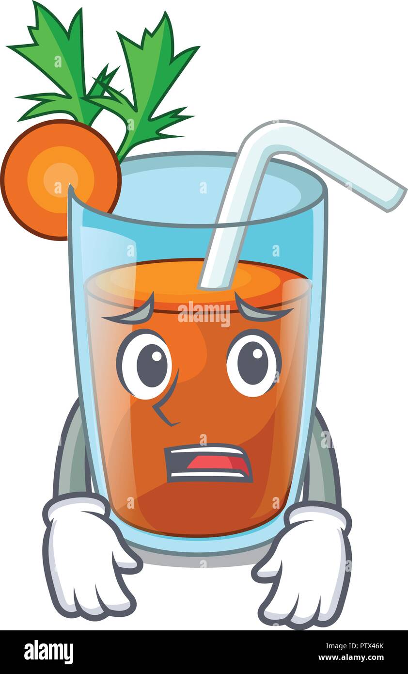 Afraid fresh smoothie carrot in cartoon table Stock Vector Image & Art ...