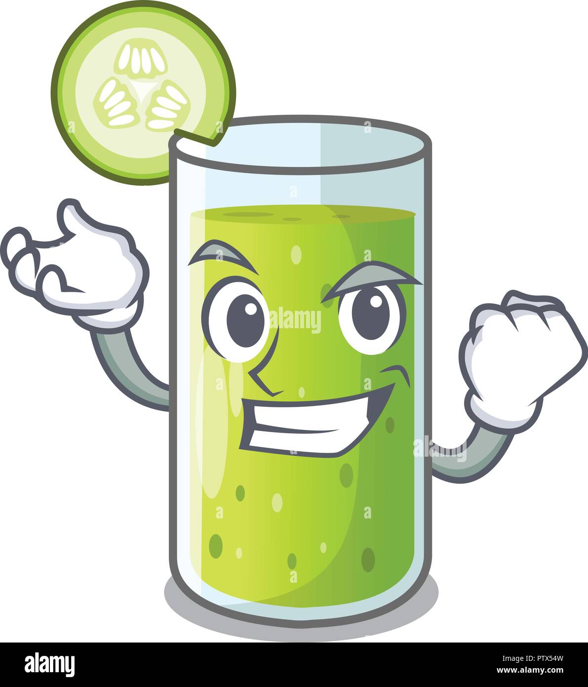 Successful cucumber juice in a cartoon glass Stock Vector Image & Art ...