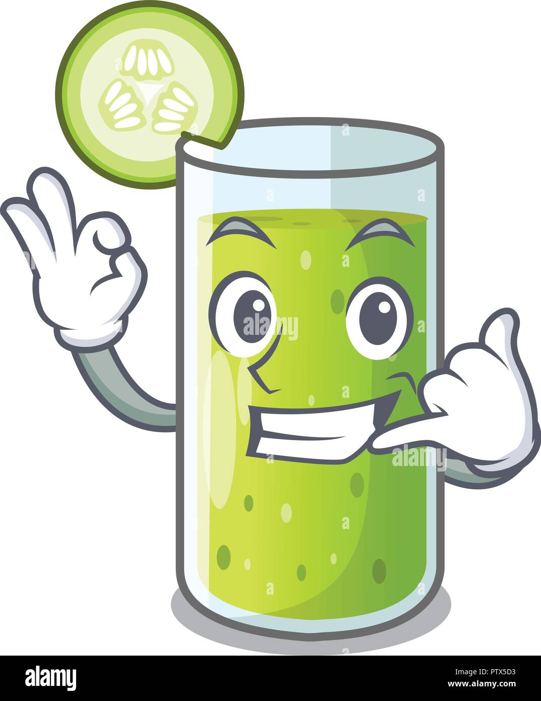 Call me sweet cucumber juice isolated on mascot Stock Vector Image ...