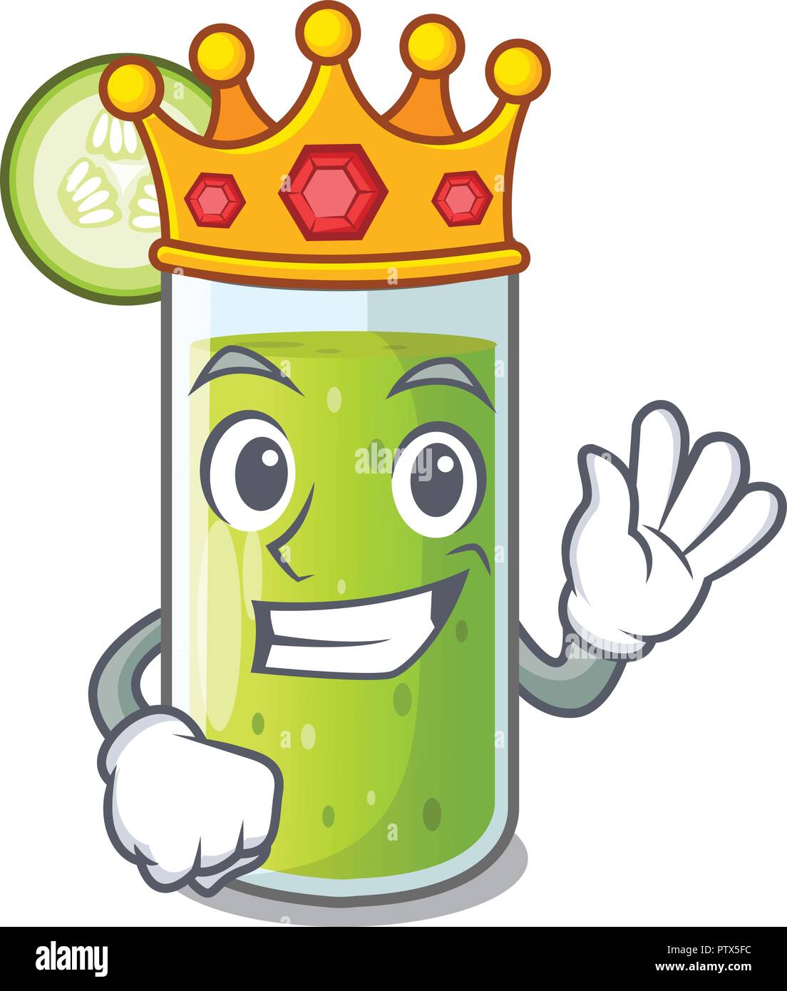 King sweet cucumber juice isolated on mascot Stock Vector Image & Art ...