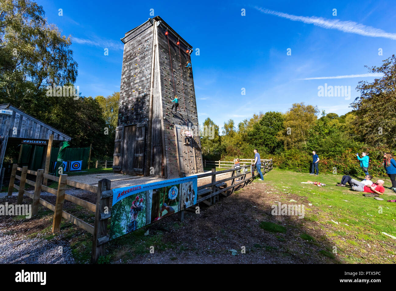 Climbing Tower. Forest of Dean Adventure, Beechenhurst, Gloucestershire ...