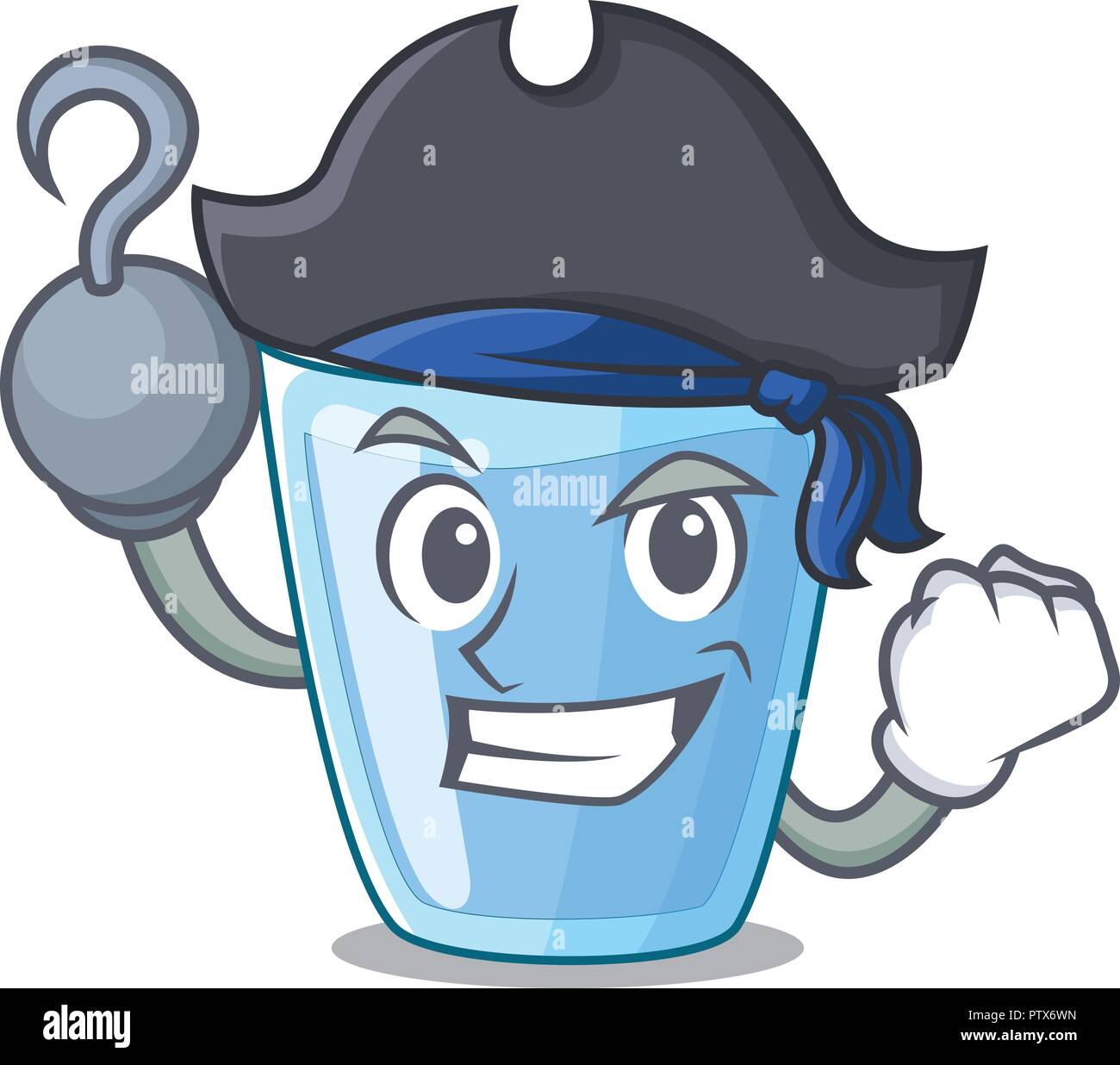 Pirate character glass of water for drink Stock Vector Image & Art - Alamy