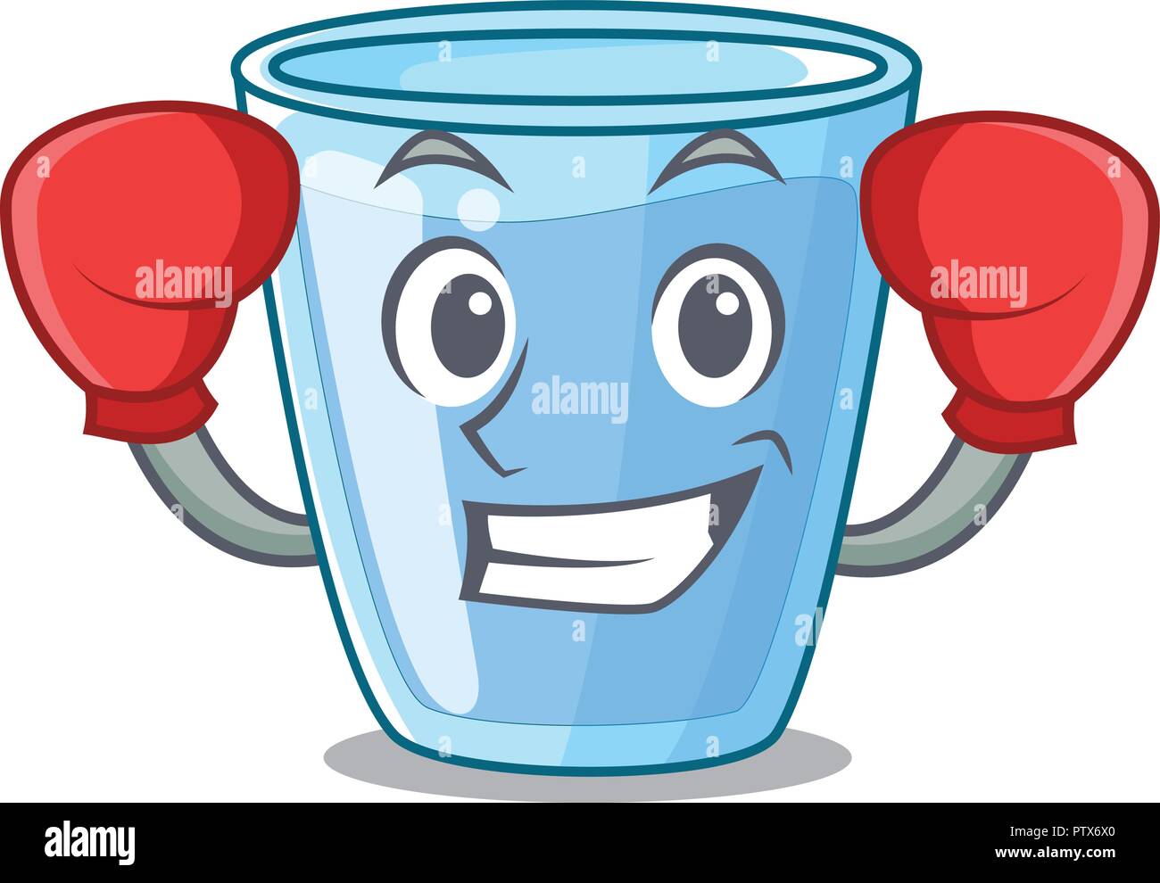 Boxing character glass of water for drink Stock Vector Image & Art - Alamy