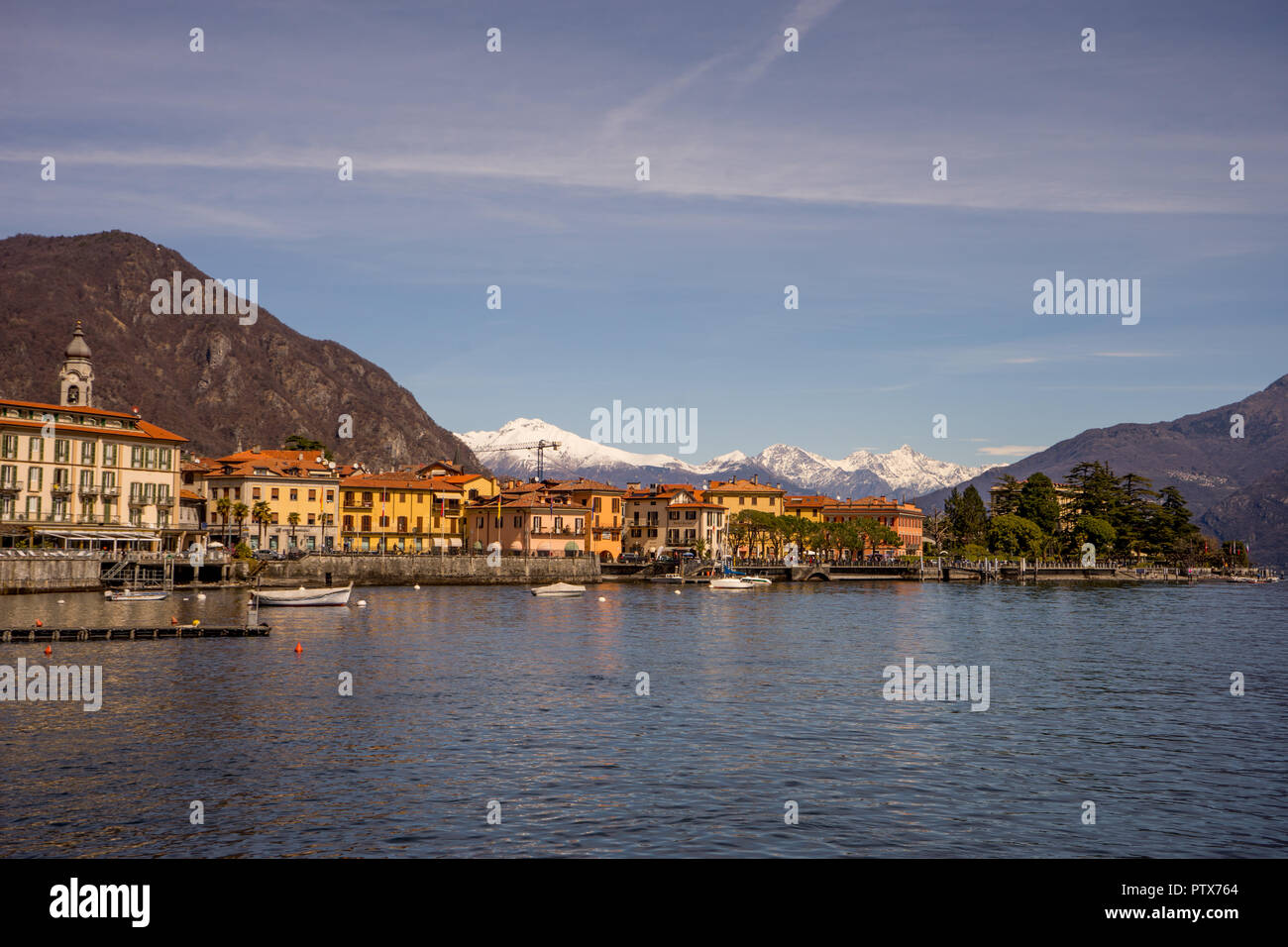 Italy, Menaggio, Lake Como, village waterside quay Stock Photo - Alamy