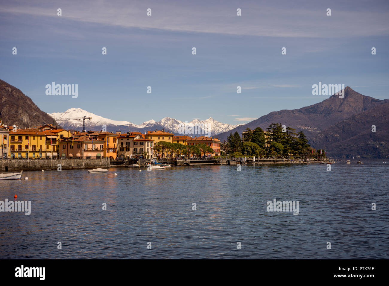 Italy, Menaggio, Lake Como, village waterside quay Stock Photo - Alamy