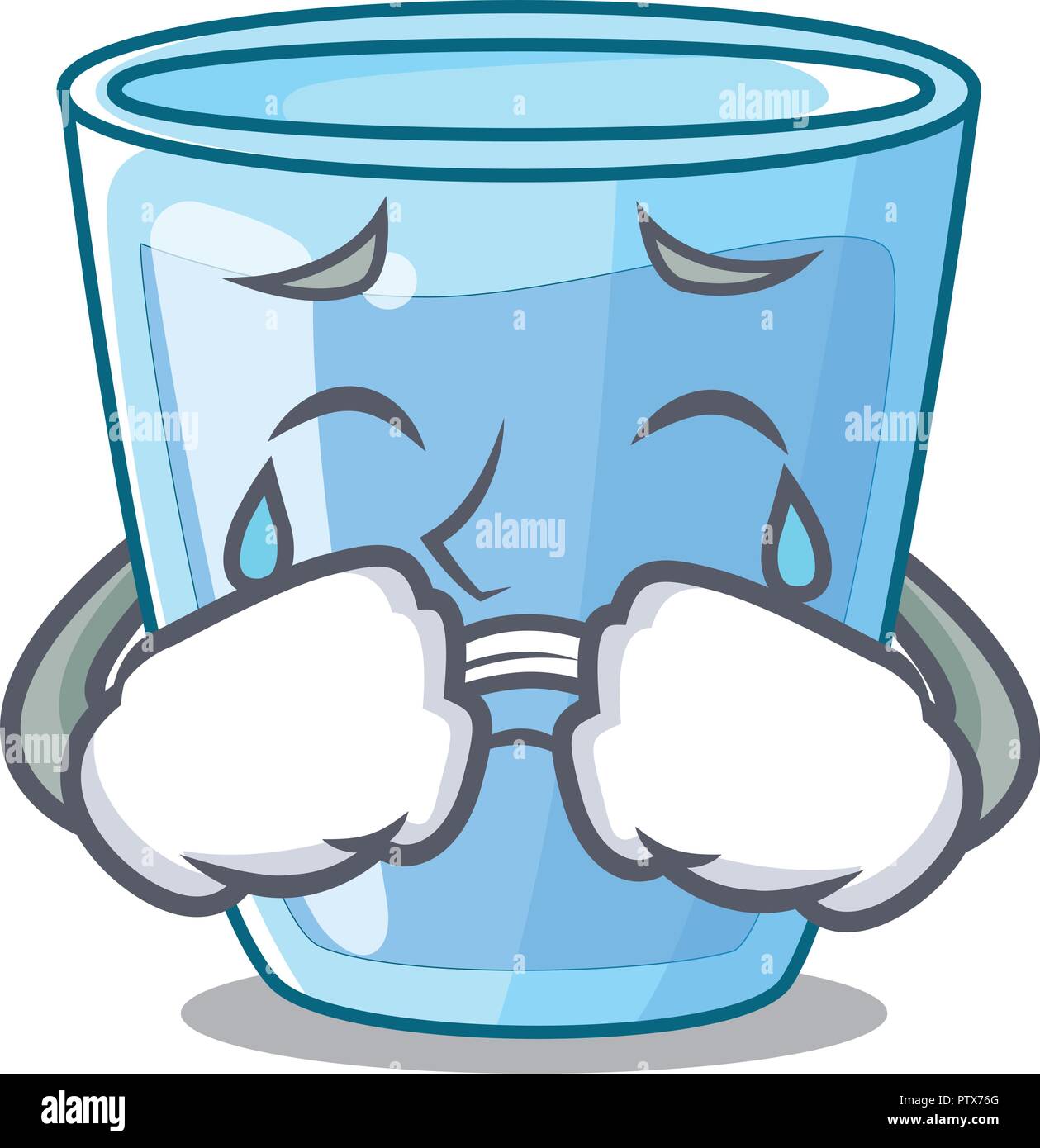 Crying water glass isolated on the mascot Stock Vector Image & Art - Alamy