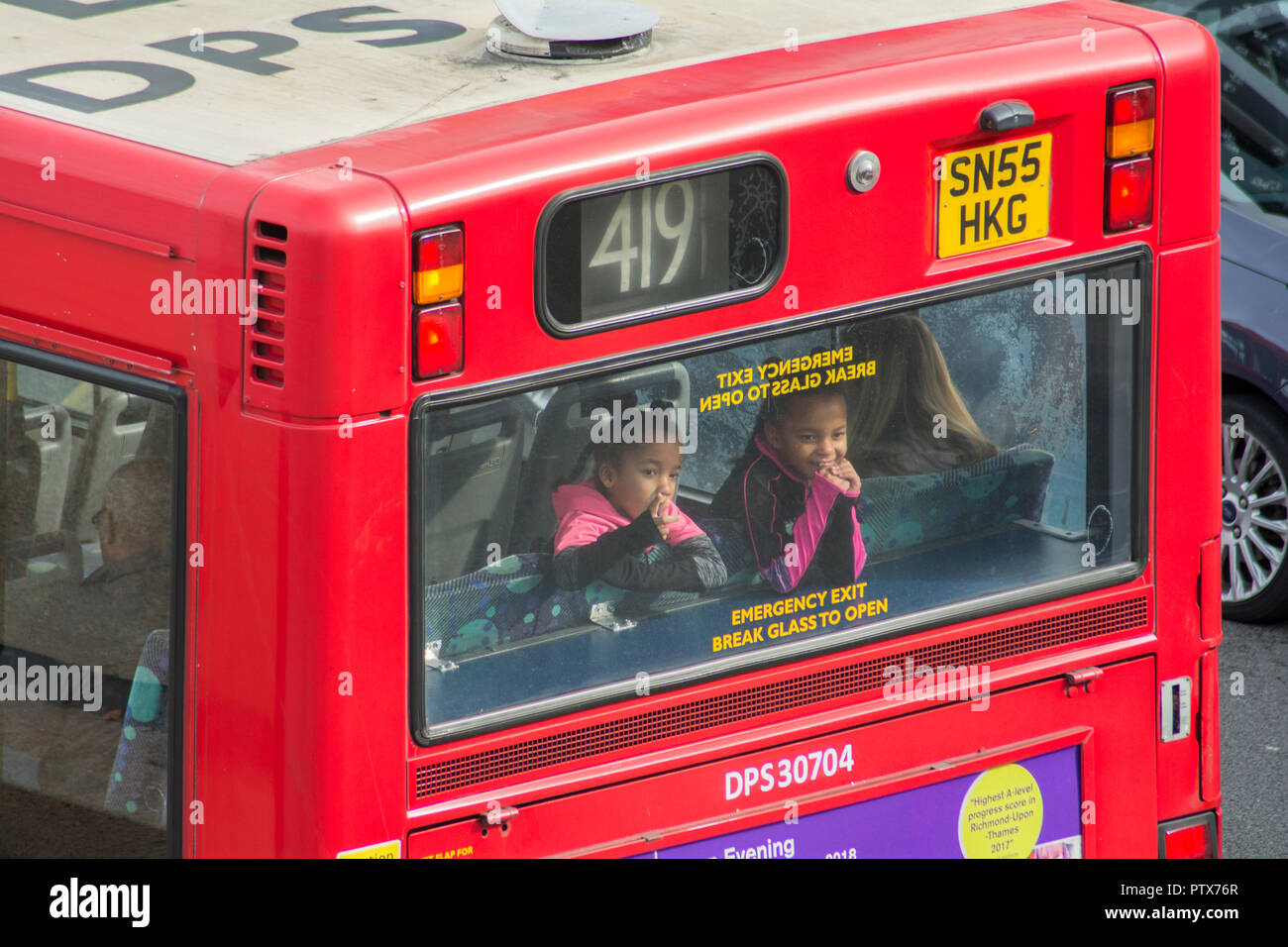 Rear bus window hi-res stock photography and images - Alamy