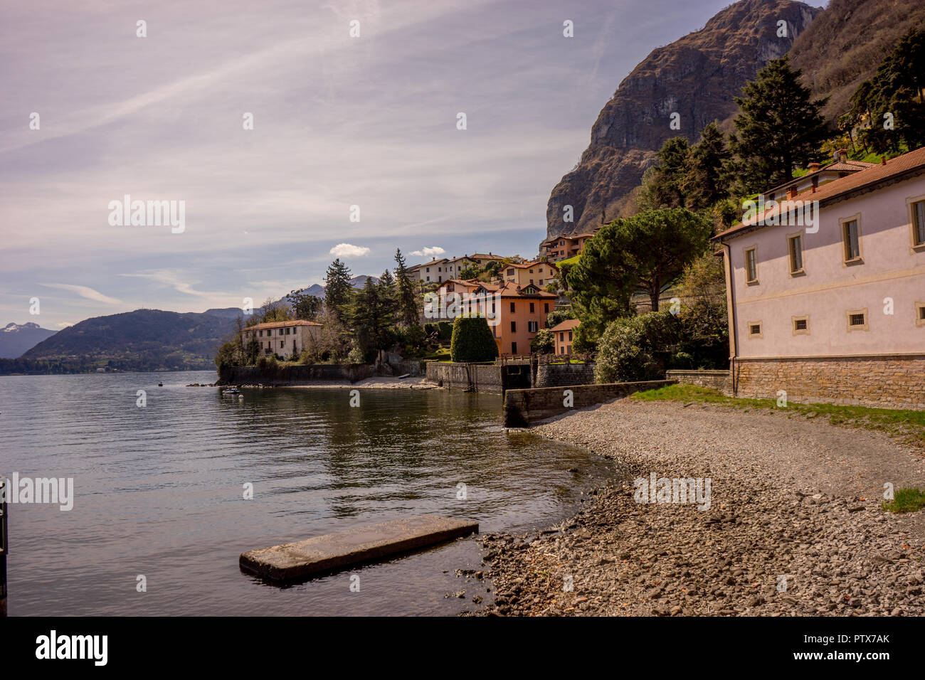 Europe, Italy, Menaggio, Lake Como, the waterside quay Stock Photo - Alamy