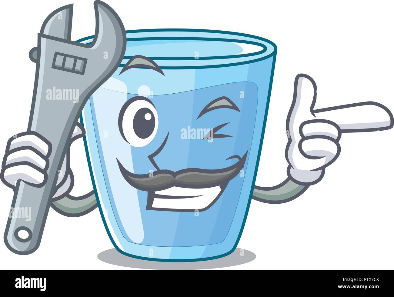 Mechanic glass of mineral water on cartoon Stock Vector Image & Art - Alamy