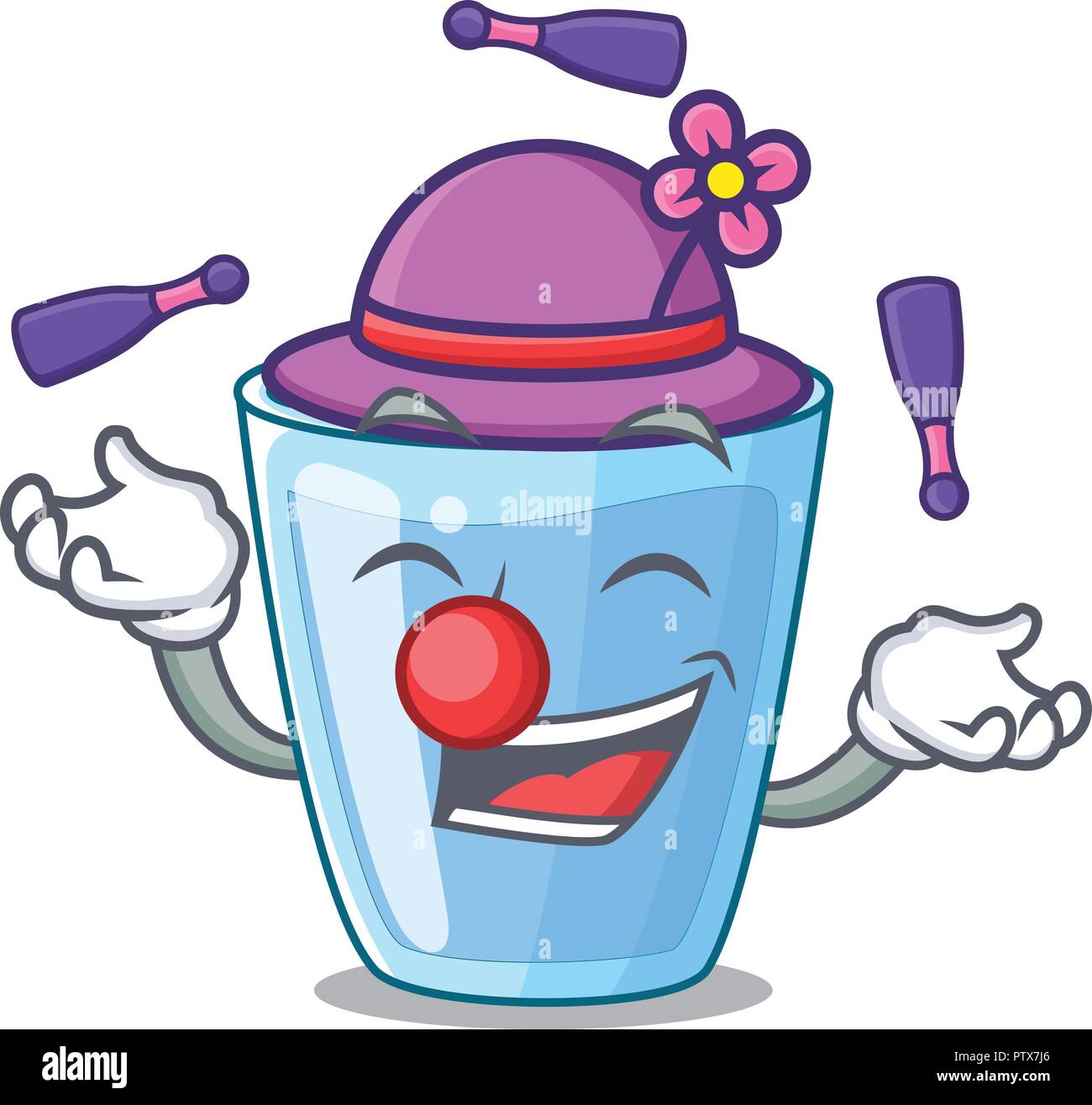 Juggling glass of mineral water on cartoon Stock Vector Image & Art - Alamy