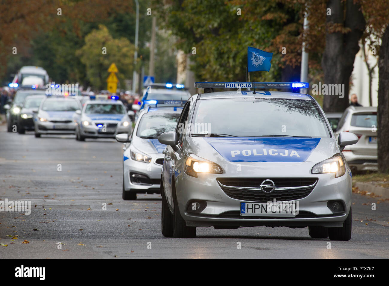 Polish traffic police car in Gdynia, Poland. October 2nd 2018 ...