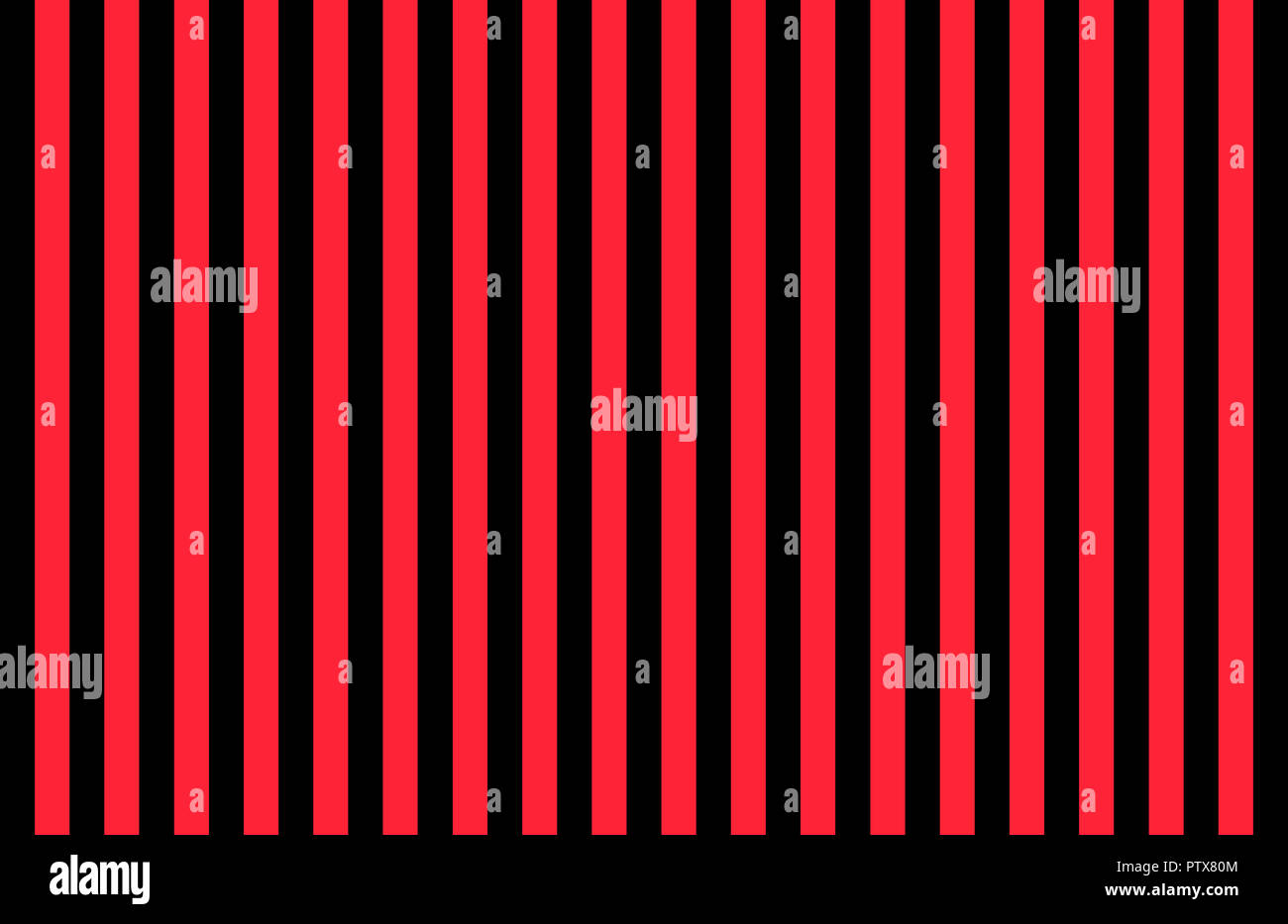 Pattern of vertical, same size black and bright red stripes with copy ...
