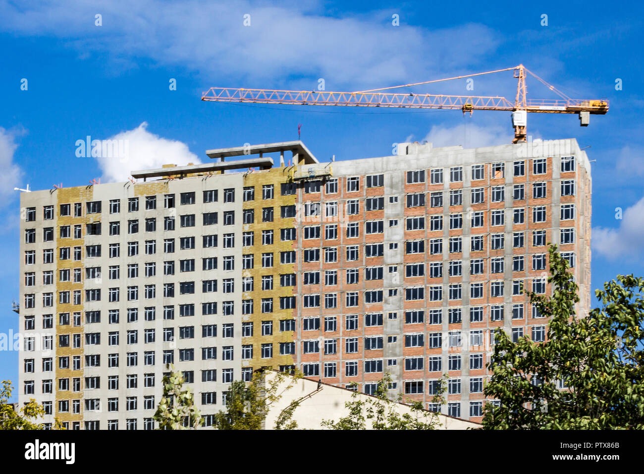 Construction crane on development site. No people Stock Photo - Alamy