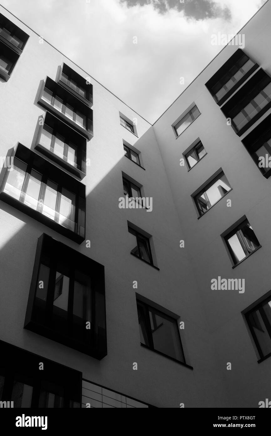 The geometry of the windows on the facade Stock Photo - Alamy