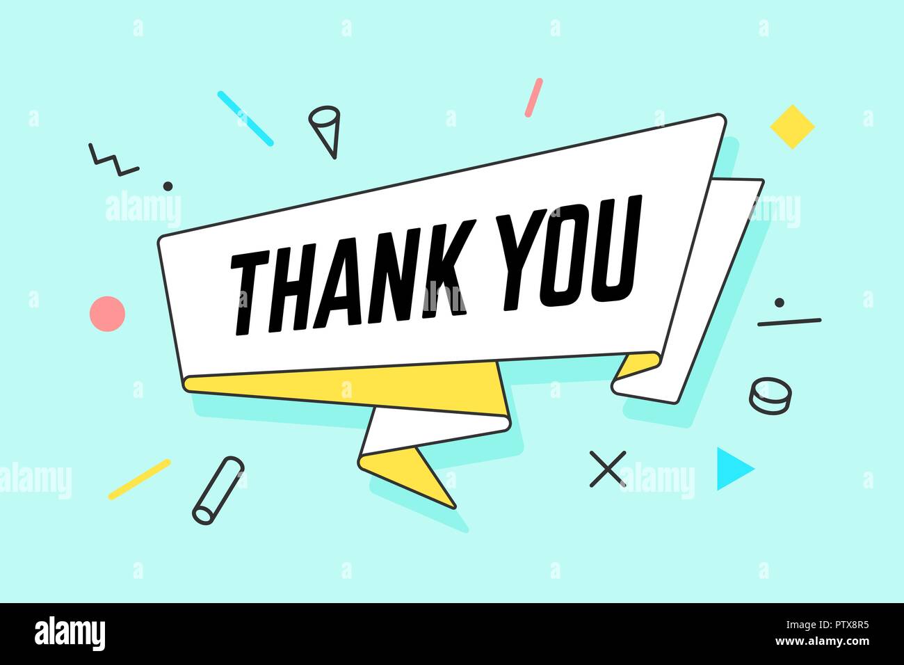 Than You. Ribbon banner with text Thank You Stock Vector Image & Art ...