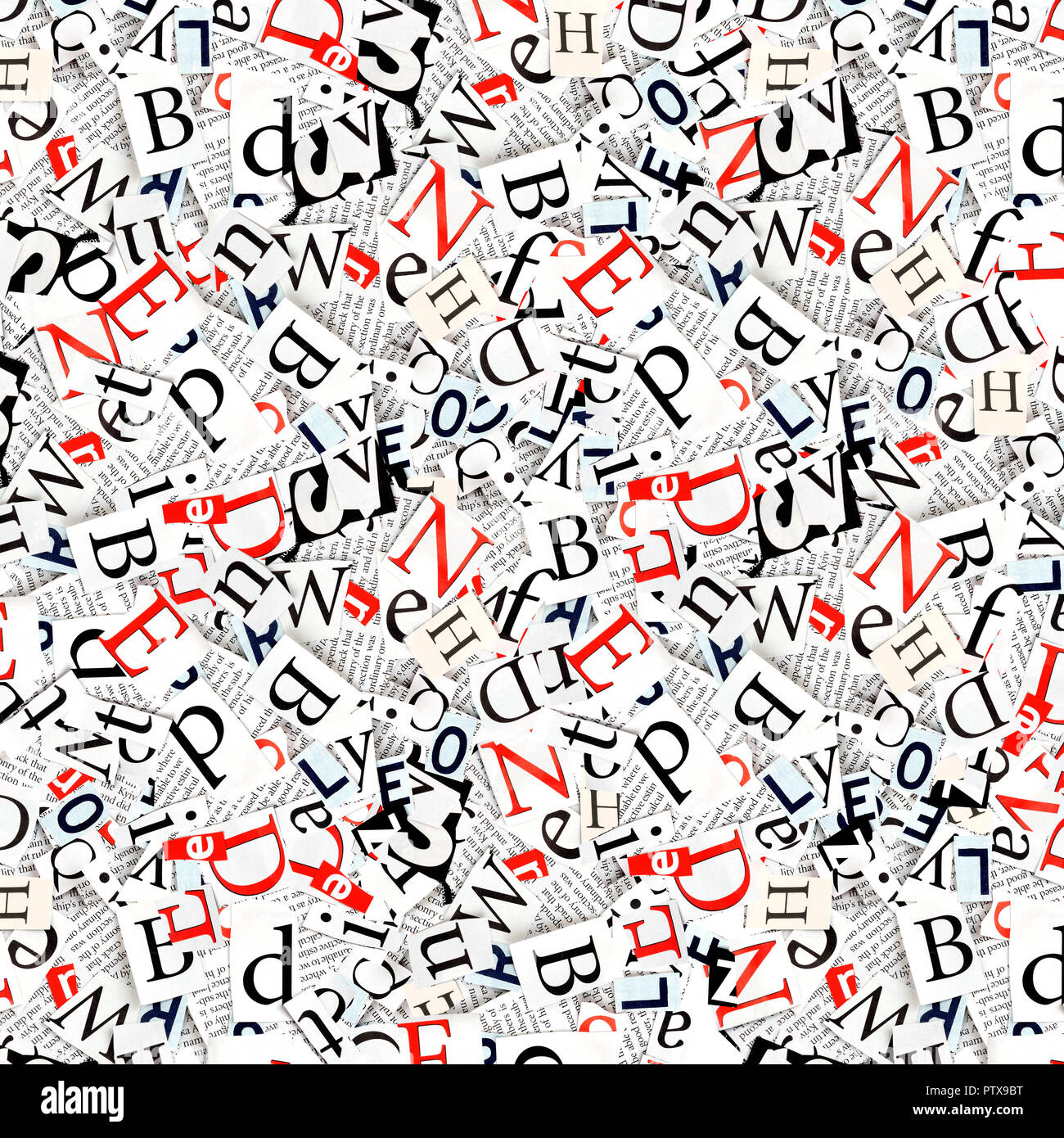 words and letters cut from a magazine, background Stock Photo - Alamy