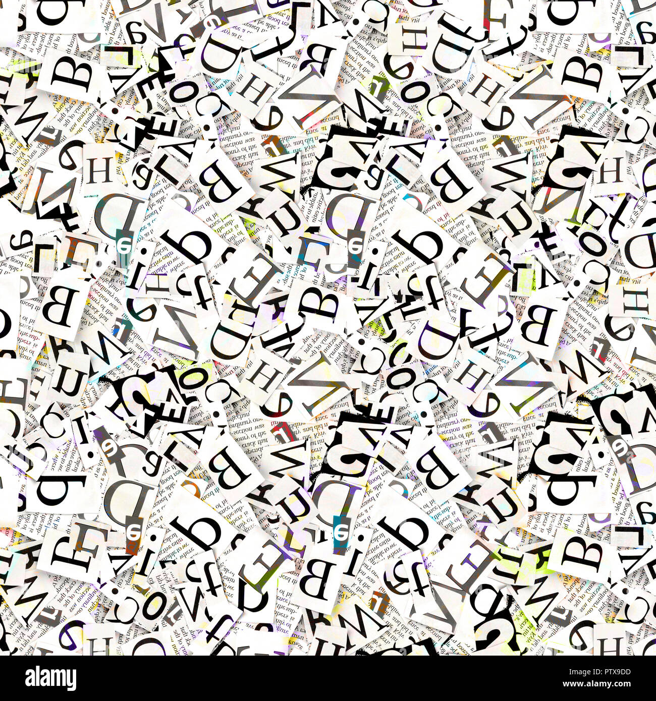 words and letters cut from a magazine, background Stock Photo - Alamy
