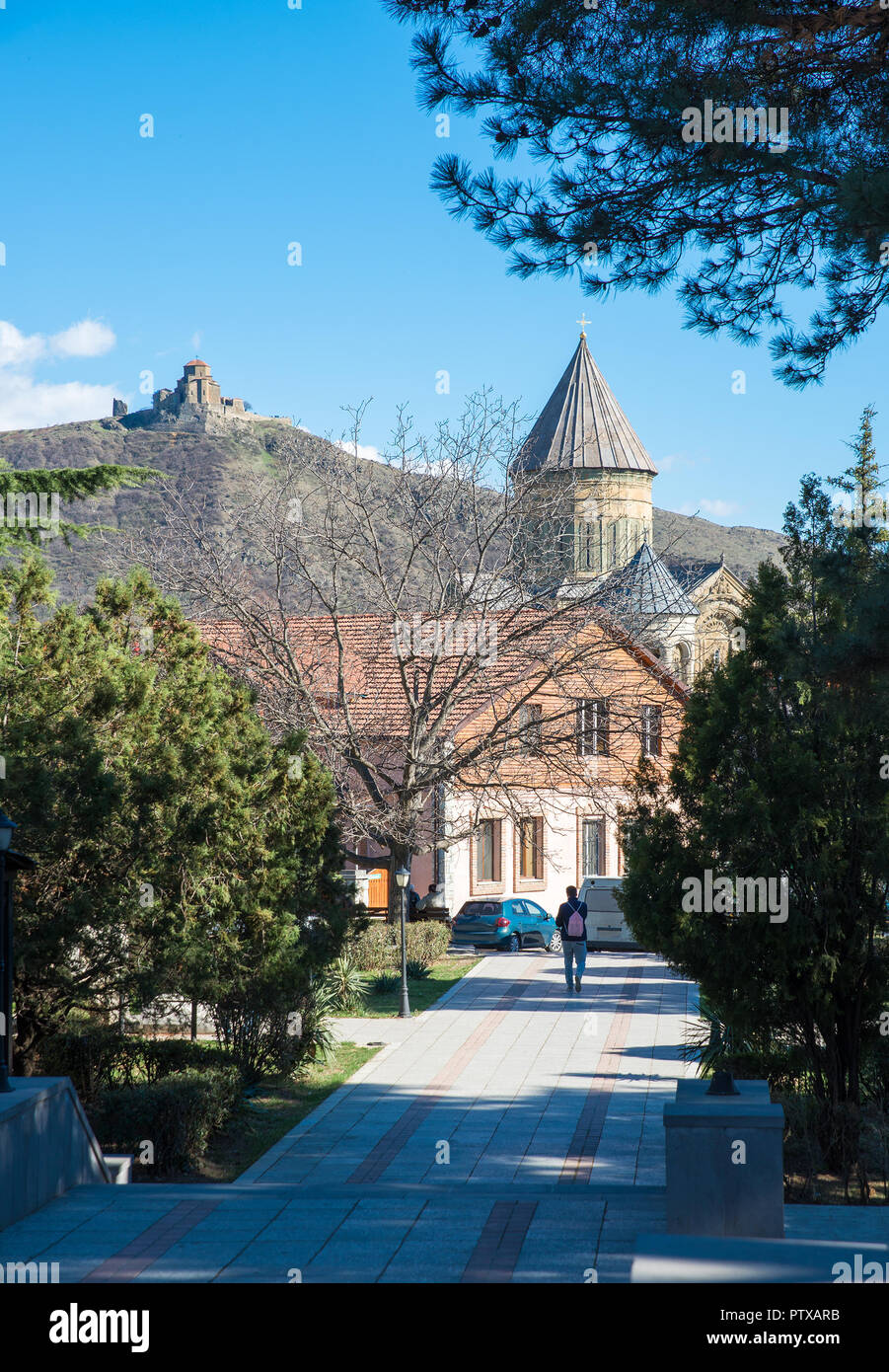 small park in Mtskheta, Georgia Stock Photo - Alamy
