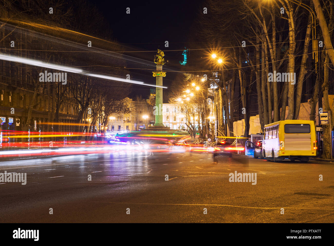 traffic flow on the street Shota Rustaveli in Tbilisi Stock Photo - Alamy
