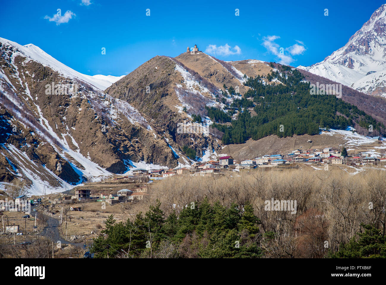 Stepantsminda a mountain in hi-res stock photography and images - Alamy